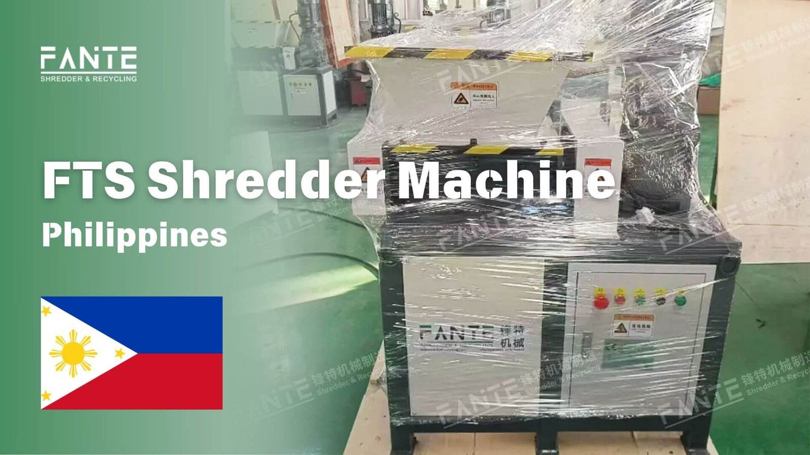FTS-300 Shredder Machine Shipped to the Philippines - Waste Recycling ...